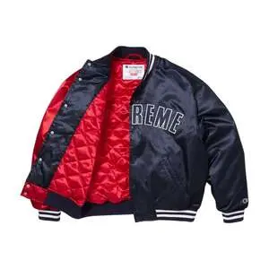 Supreme X Champion Satin Varsity Jacket - Multicolor