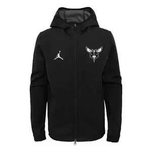 JORDAN Brand Charlotte Hornets Zip-up Hoodie - Black