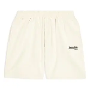 Balenciaga Political Campaign Sweat Shorts - Beige