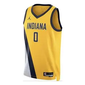 JORDAN Indiana Pacers Statement Edition Tyrese Haliburton #0 Swingman Jersey - Yellow