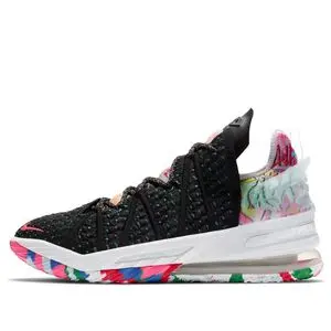 Nike Lebron 18 "james Gang" High Top Sneakers - Black/white/pink