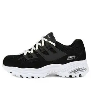 Sketchers D'lites Low Top Lace-up Sneakers - Black