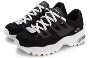 Sketchers D'lites Low Top Lace-up Sneakers - Black