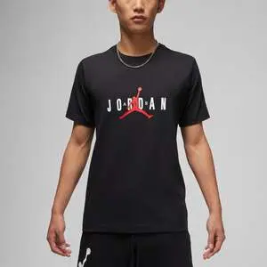 JORDAN Alphabet Flying Logo Printing Round Neck Casual Short Sleeve Black - Default Color