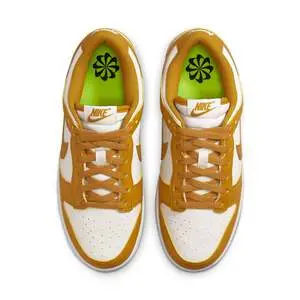 Nike Dunk Low Next Nature Athletic Sneakers - Phantom/gold Suede-white-volt