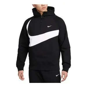 Nike Big Swoosh Half Zip Hoodie - Black/white