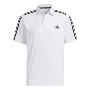 Adidas Heat.rdy 3-stripe Short Sleeve Polo Shirt Asia Sizing 'white - White/black