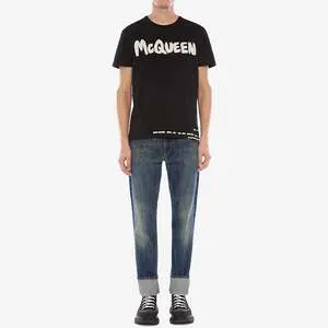 Alexander McQueen Short Sleeve Knit With Logo Detail