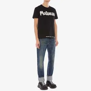 Alexander McQueen Short Sleeve Knit With Logo Detail