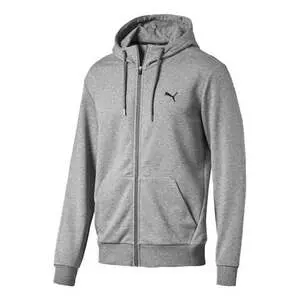 PUMA Casual Hooded Zipper Cardigan Jacket - Grey