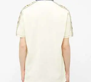 Gucci Interlock Double G Stripe Short Sleeve Polo Shirt White