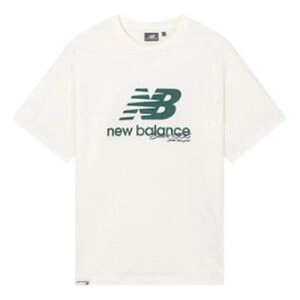 NEW BALANCE Essentials Graphic Logo T-shirt Asia Sizing 'white Green - White/green
