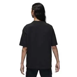 JORDAN Solid Color Patch Round Neck Short Sleeve Asia Sizing 'black