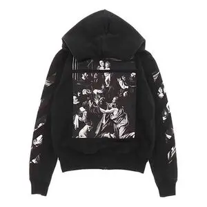 Off-White Caravaggio Square Slim Zip Hoodie - Black