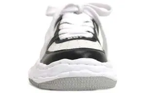 Mihara Yasuhiro Wayne Og Sole Leather Low-top Sneakers - White/black