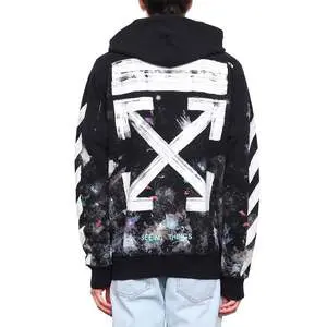 Off-White Graffiti Arrow Printing Full Zip Hoodie