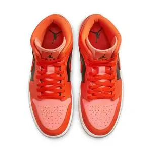 JORDAN 1 Mid Se 'rush Orange' Sneakers - Orange/black