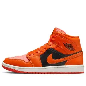 JORDAN Air Jordan 1 Mid SE 'Rush Orange' Sneakers Orange/black