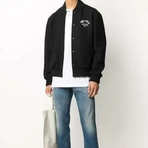 Off-White Fw20 Arrows Printing Baseball Jacket