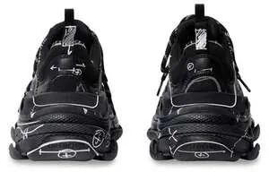 Balenciaga Triple S Sneakers - Black/white