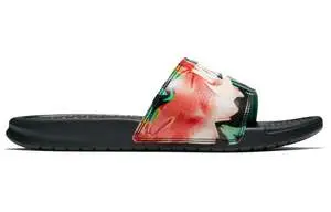 Nike Benassi Jdi Print Floral Slides - Black
