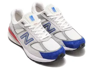 NEW BALANCE 990v5 "usa" Made In Usa Sneakers - Gray/blue/red