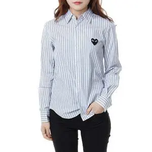 Play Comme Des Garcon Striped Shirt With Emblem
