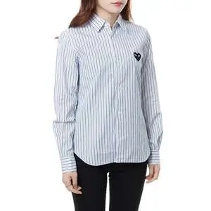 Play Comme Des Garcon Striped Shirt With Emblem