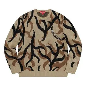 Supreme Tribal Camouflage Knit Sweater - Light Brown