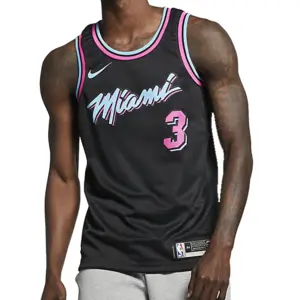 Nike Nba Dwyane Wade Miami Heat Swingman Jersey - Black