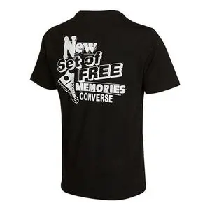 CONVERSE Back Printing Casual Round Neck Short Sleeve