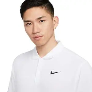 Nike Small Logo Solid Color Short Sleeve White Polo Shirt - Multi-color