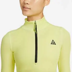 Nike X Long Sleeve Base Layer Top - Green/yellow