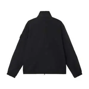 Stone Island Zip Up Jacket With Stand Collar