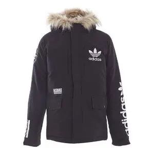 Adidas Down Padded Parka With Fur Trimmed Hood