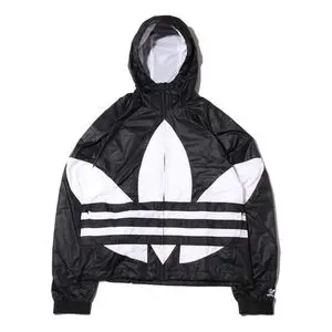 Adidas Originals Big Trefoil Windbreaker Jacket - Black