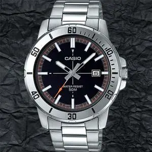 Casio Stainless Steel Quartz Analog Watch - Silverblack