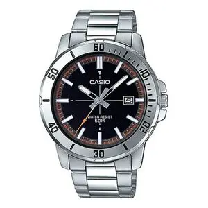 Casio Stainless Steel Quartz Analog Watch - Silverblack