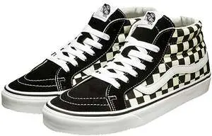 VANS Sk8-mid Reissue Checkerboard High Top Sneakers - Black