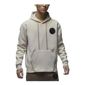 JORDAN Paris Saint-germain Logo Hoodie - Light Bone/black