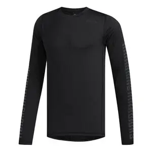 Adidas Alphaskin Graphic Long Sleeve T-shirt - Black