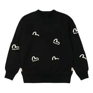 PALACE X Evisu Fw21 Multi Pocket Crew Sweatshirt - Black