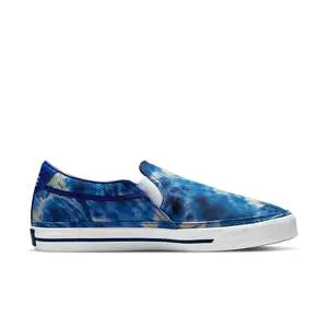 Nike Court Legacy Print Tie-dye Slip-on Sneakers - Blue