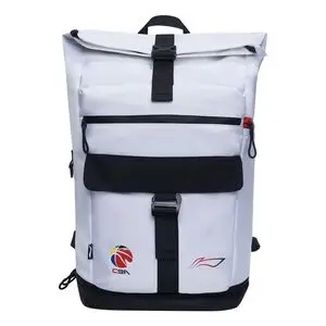 LI-NING Cba Professional Basketball Training Backpack - White/black