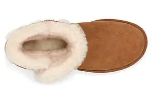 UGG Bailey Button Charm Metallic Alphabet Version Boots - Chestnut Brown
