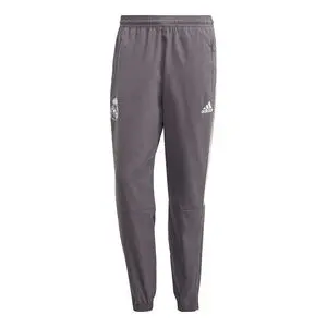 Adidas Real Ssp Pnt Real Madrid Soccer/football Slim Fit Training Sports Long Pants Gray - Light Gray