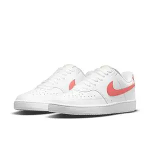 Nike Court Vision Low Top Sneakers - White/red