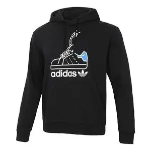 Adidas Originals Pullover Hoodie With Graphic Print - Black