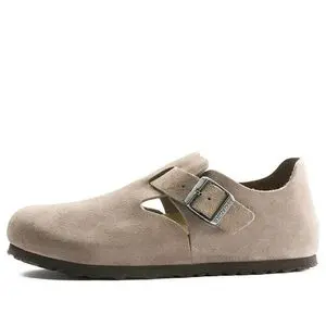 BIRKENSTOCK London Suede Mary Jane Clogs - Taupe