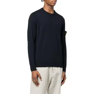 Stone Island Crewneck Pullover Sweatshirt - Navy